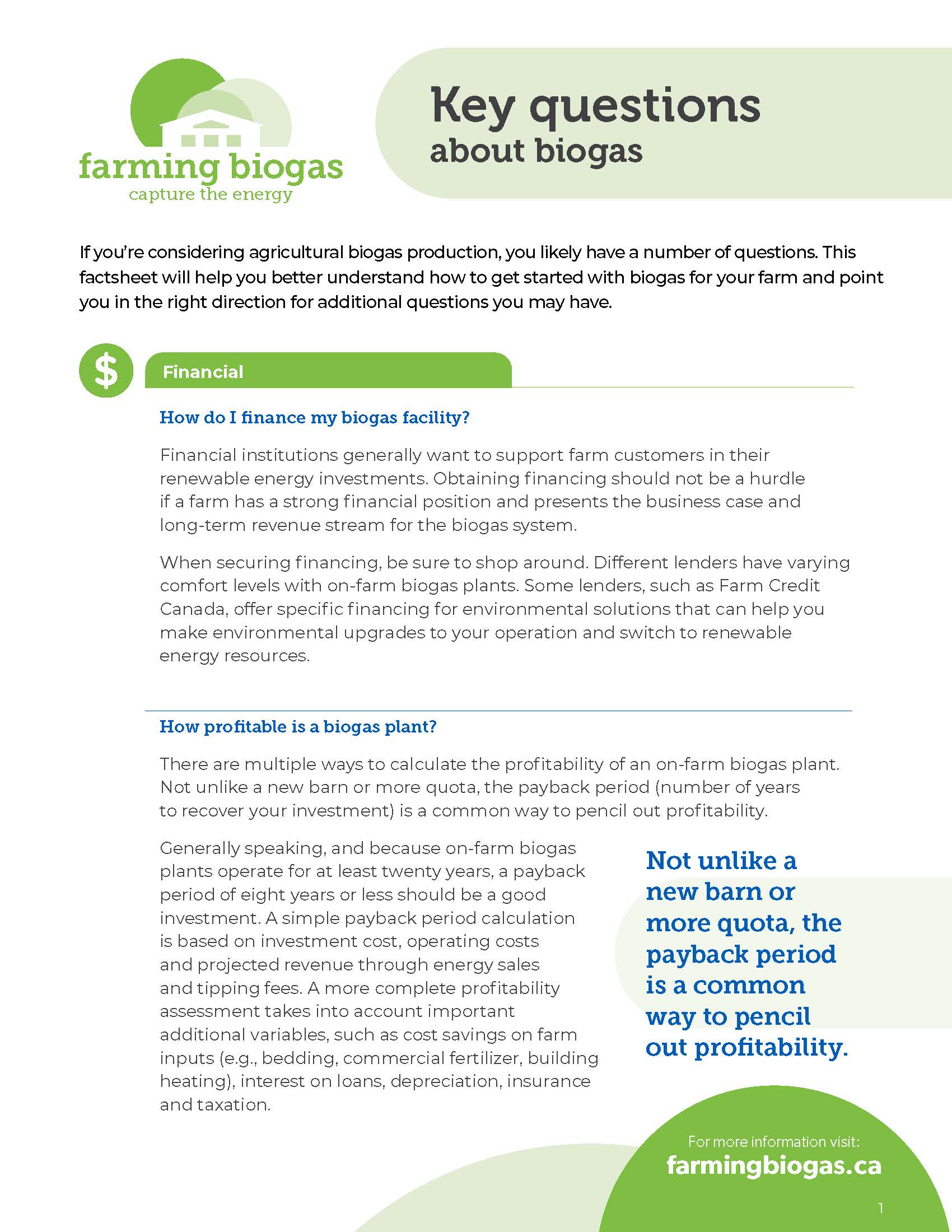 Getting started – Farming Biogas